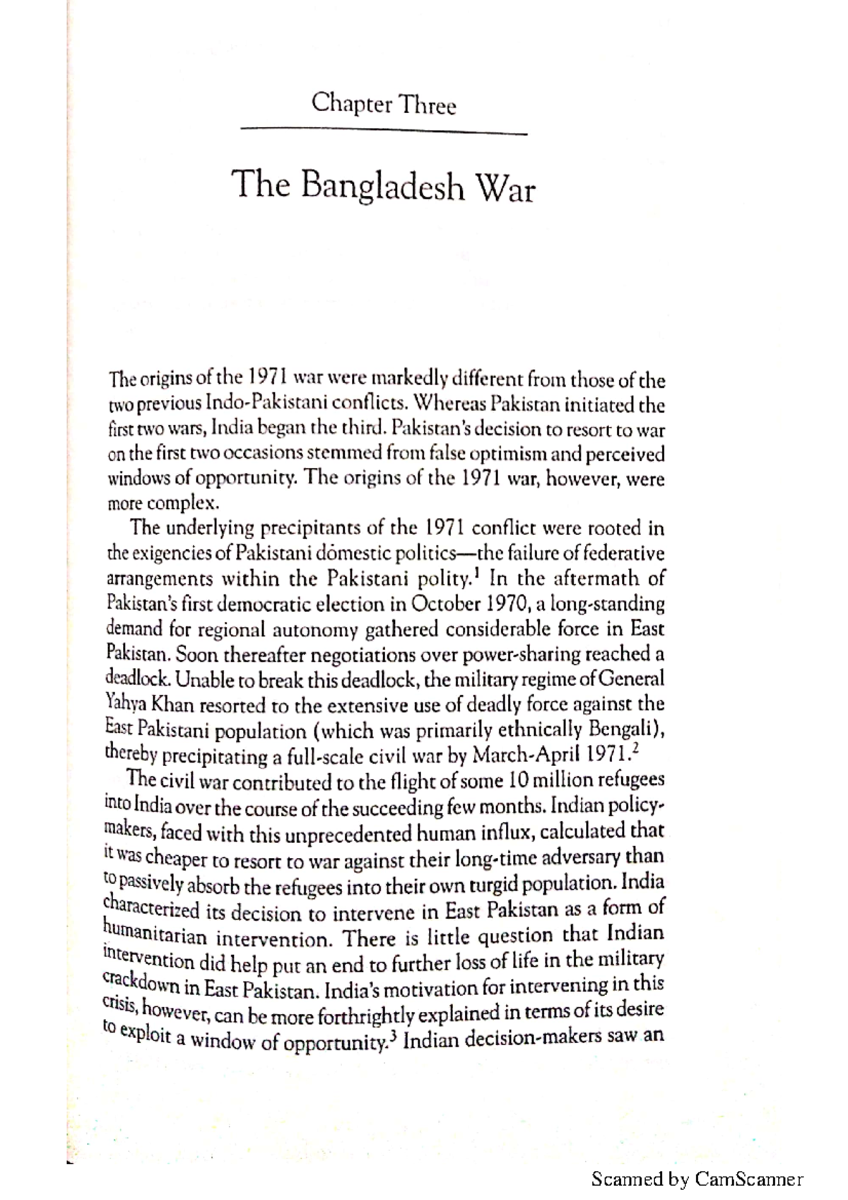 Sumit ganguly - bangladesh war - political science hons - Studocu