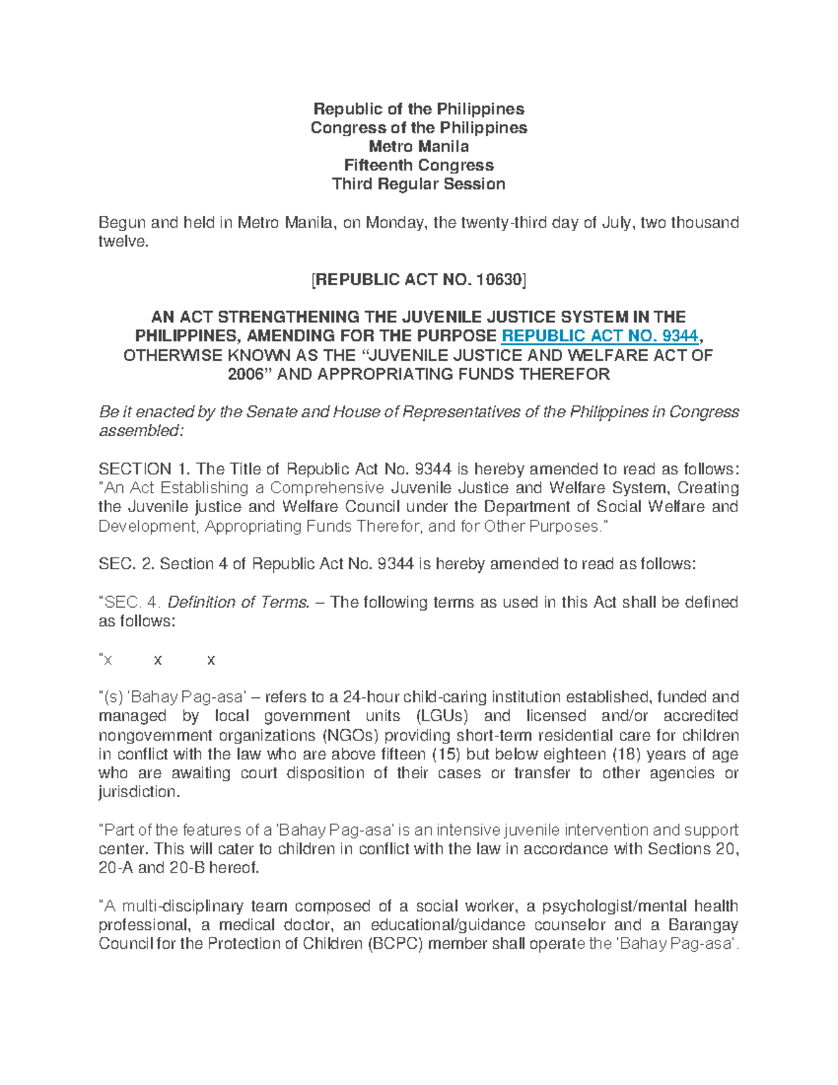 RA-10630 - hanakKskkxndjxysisksb - Republic of the Philippines Congress ...
