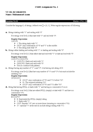 ENG 001 Final Term Past Paper 1 - ENG0 01 Final Term Page 1 of 10 Which one of the following ...