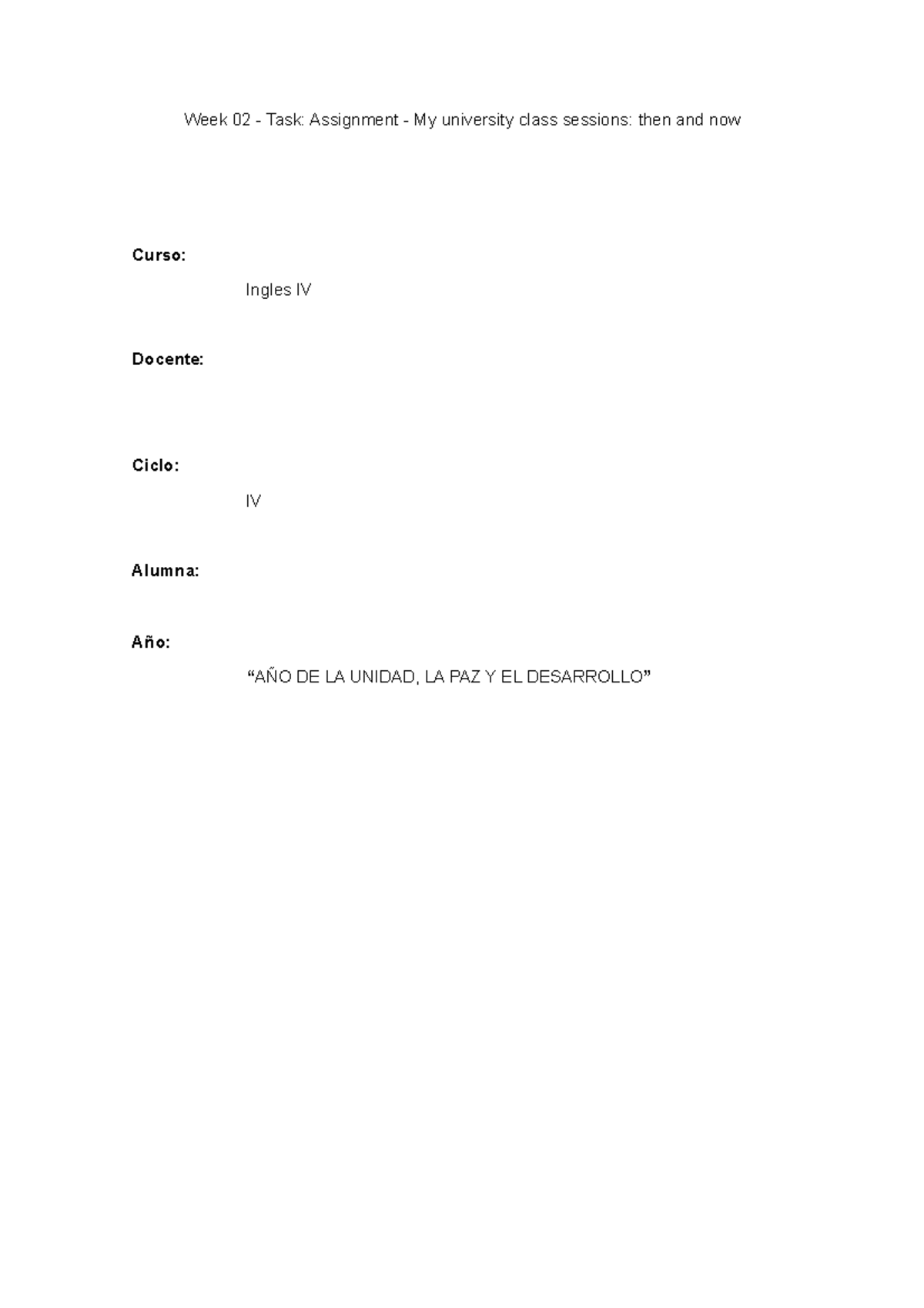 TASK02 - wiiiii - Week 02 - Task: Assignment - My university class ...