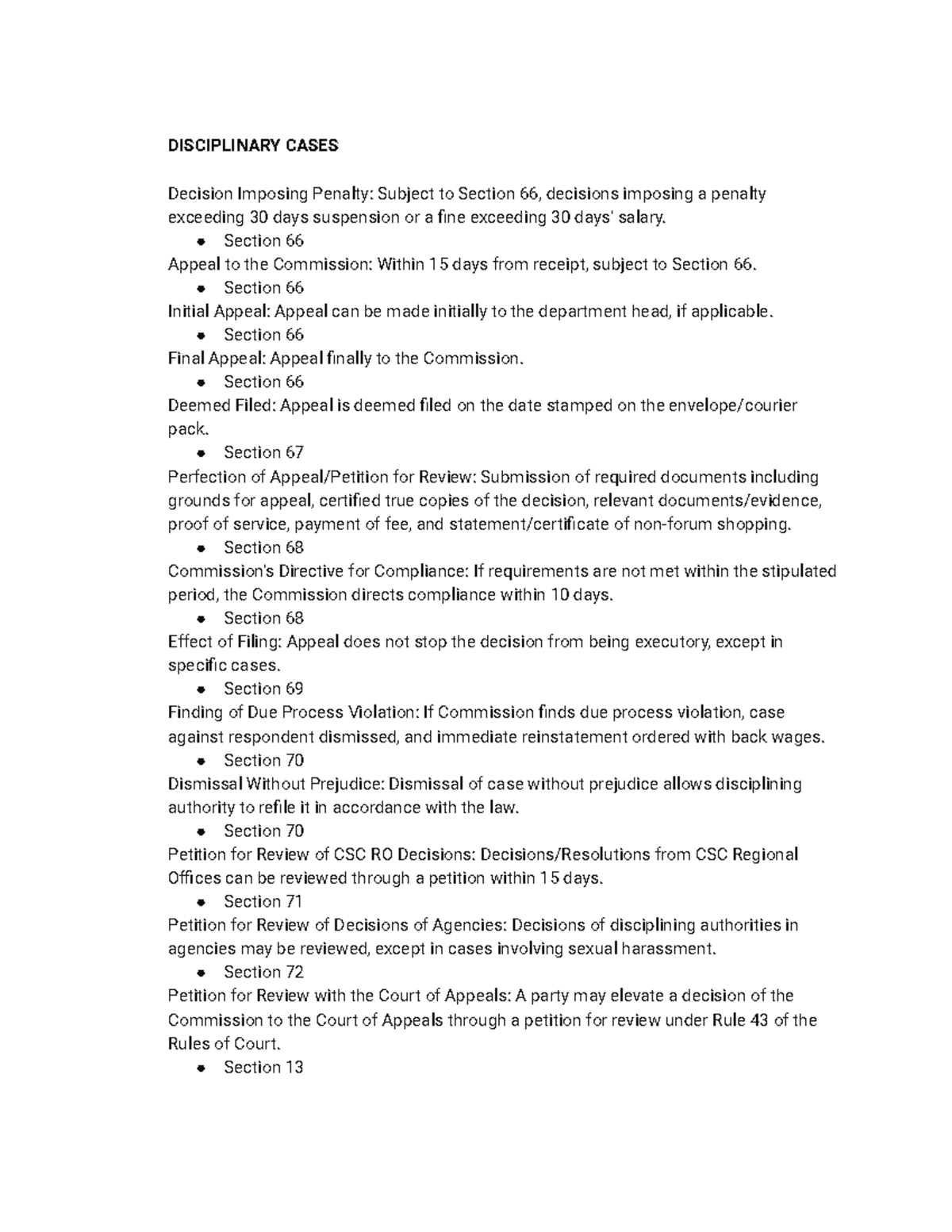 Raccs 2017 FLOWCHART - DISCIPLINARY CASES Decision Imposing Penalty ...