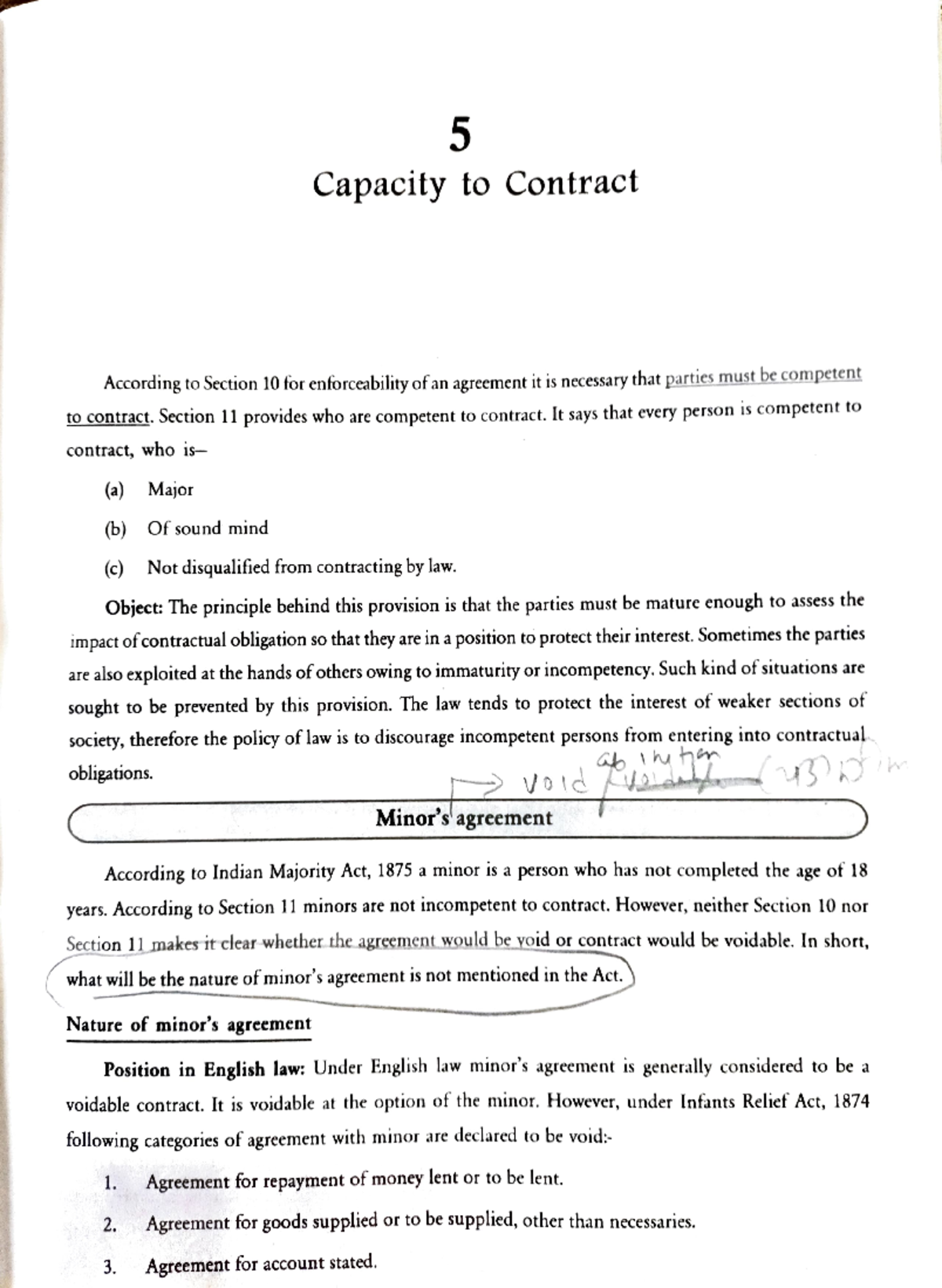 Capacity TO Contract - (a) Major According to Section 10 for ...