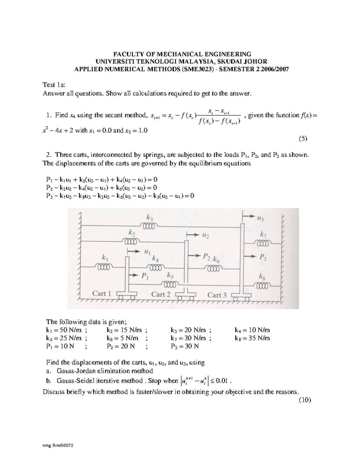 Sample/practice exam 1 March 2017, questions and answers - nmg/ FACULTY ...
