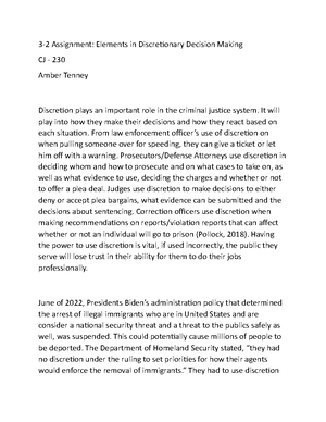 CJ 230 Module 3 Practice Activity - CJ 230 Module Three Practice ...