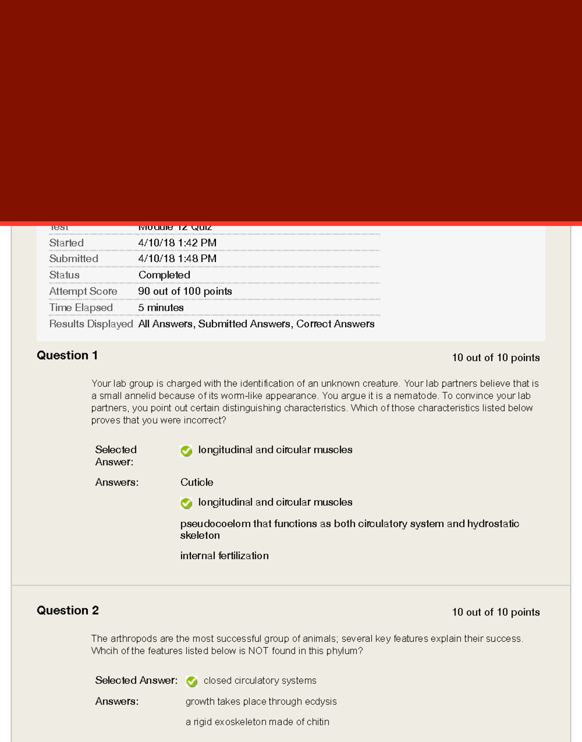 Module 12 - Quiz - Medical H Learning Modules ... Assessments Review ...