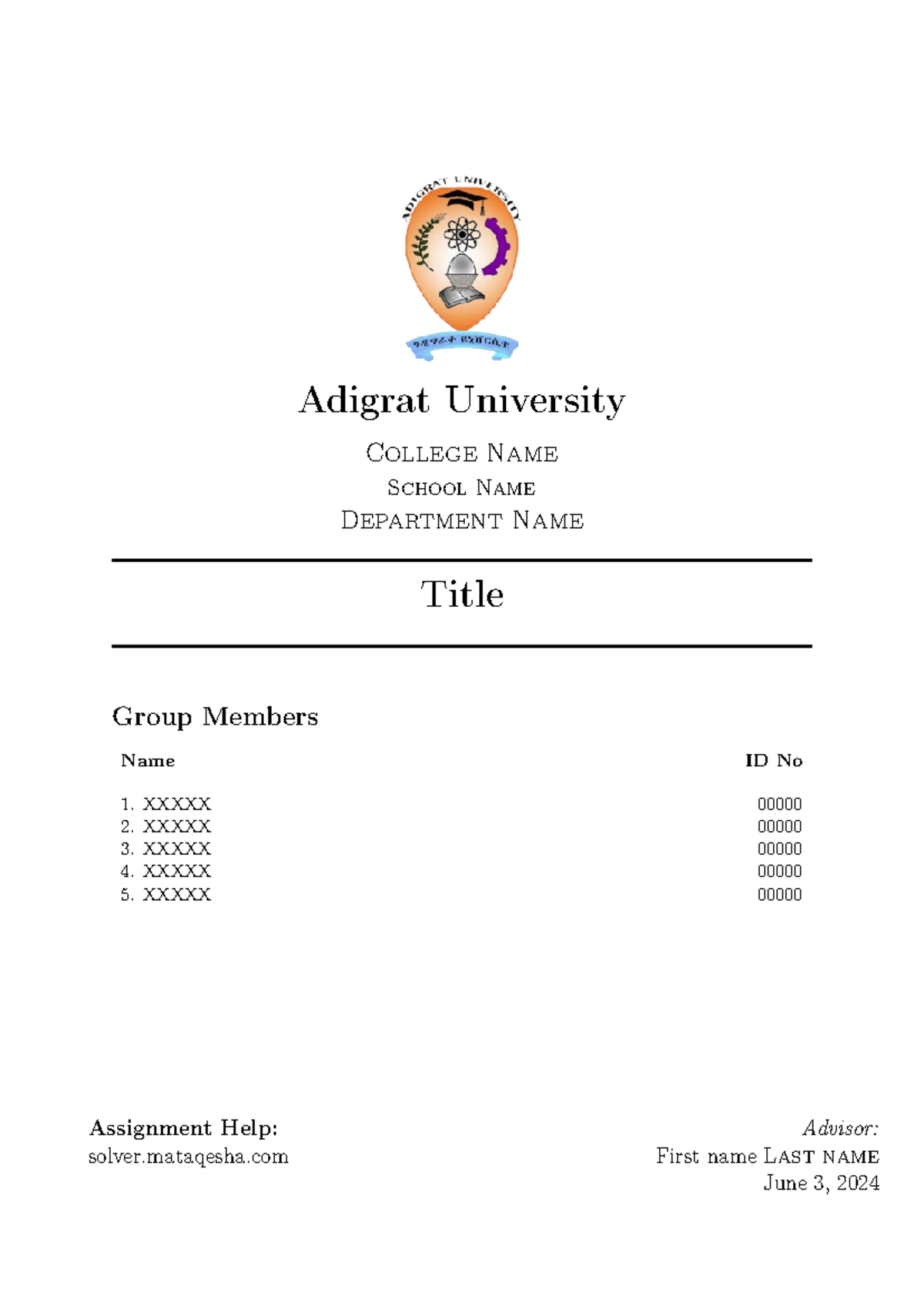 AGU cover template - Engineering Economics - Adigrat University College ...