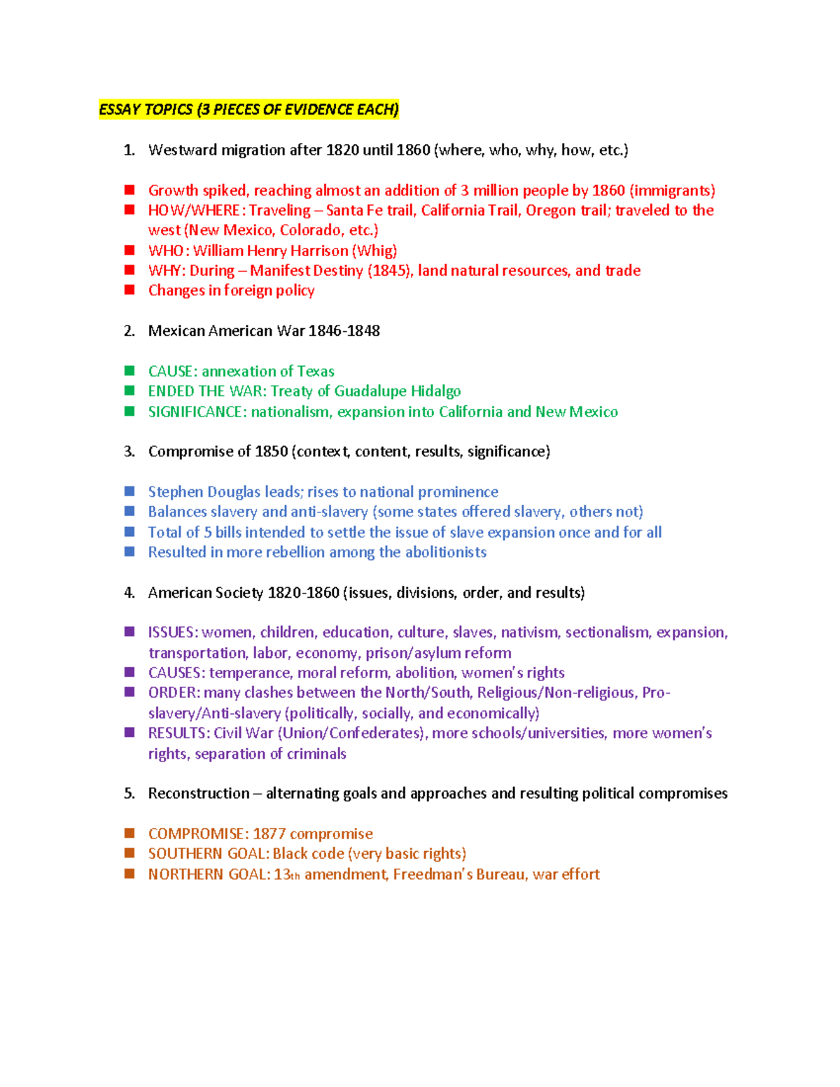 Exam 3 study guide - Dr. Beisel, Maymester - Warning: TT: undefined ...