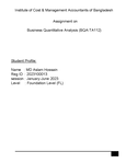 ICMAB Assignment Answer BQA - TA112 - RU - Studocu