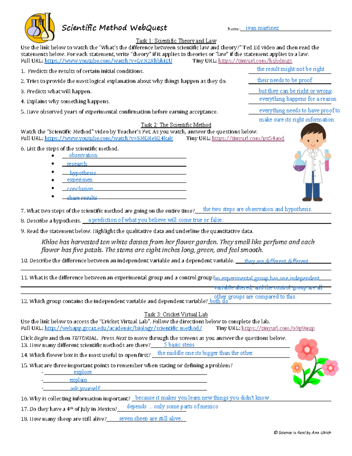 Scientificmethodwebquest - Ó Science Is Real by Ana Ulrich Scientific ...