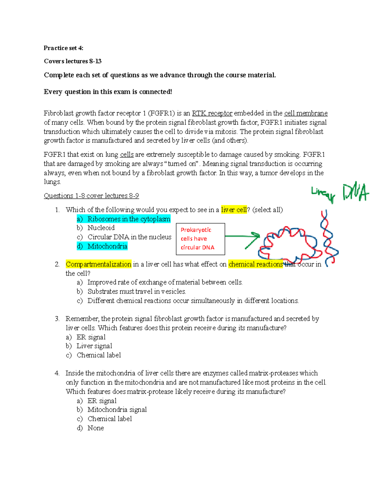 Practice set 4 lecs 8-13 - Practice set 4: Covers lectures 8- Complete each set of questions as ...