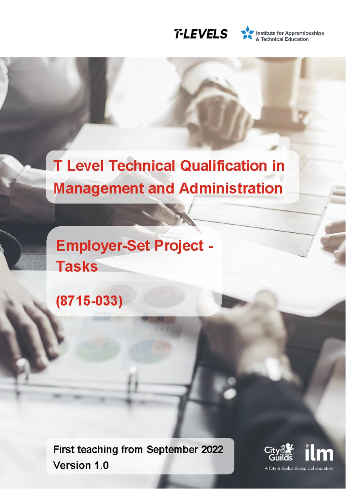 T Level Employer Set Project Task Template T Level Technical Qualification In Management And