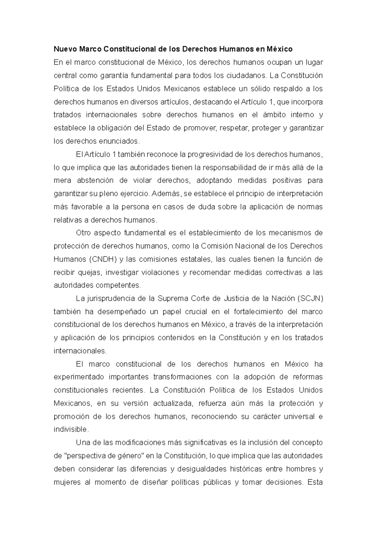 Actividad B5. Síntesis del marco constitucional de los derechos humanos ...