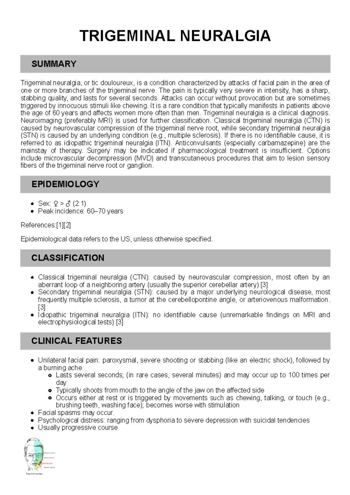 Trigeminal Neuralgia Xxxxxxxxxxxxxxxxxxxxxxx Trigeminal Neuralgia Summary Trigeminal
