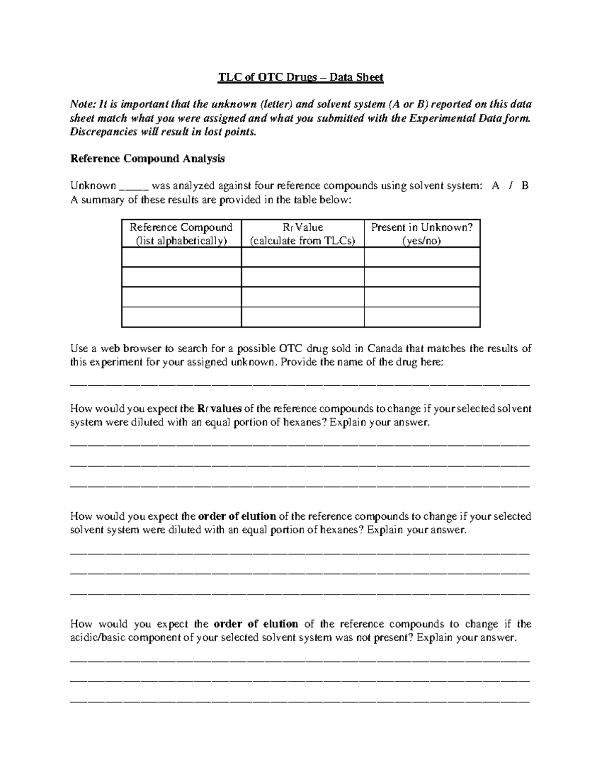 Expt1-TLC-Data SheetExpt1-TLC-Data SheetExpt1-TLC-Data SheetExpt1-TLC ...
