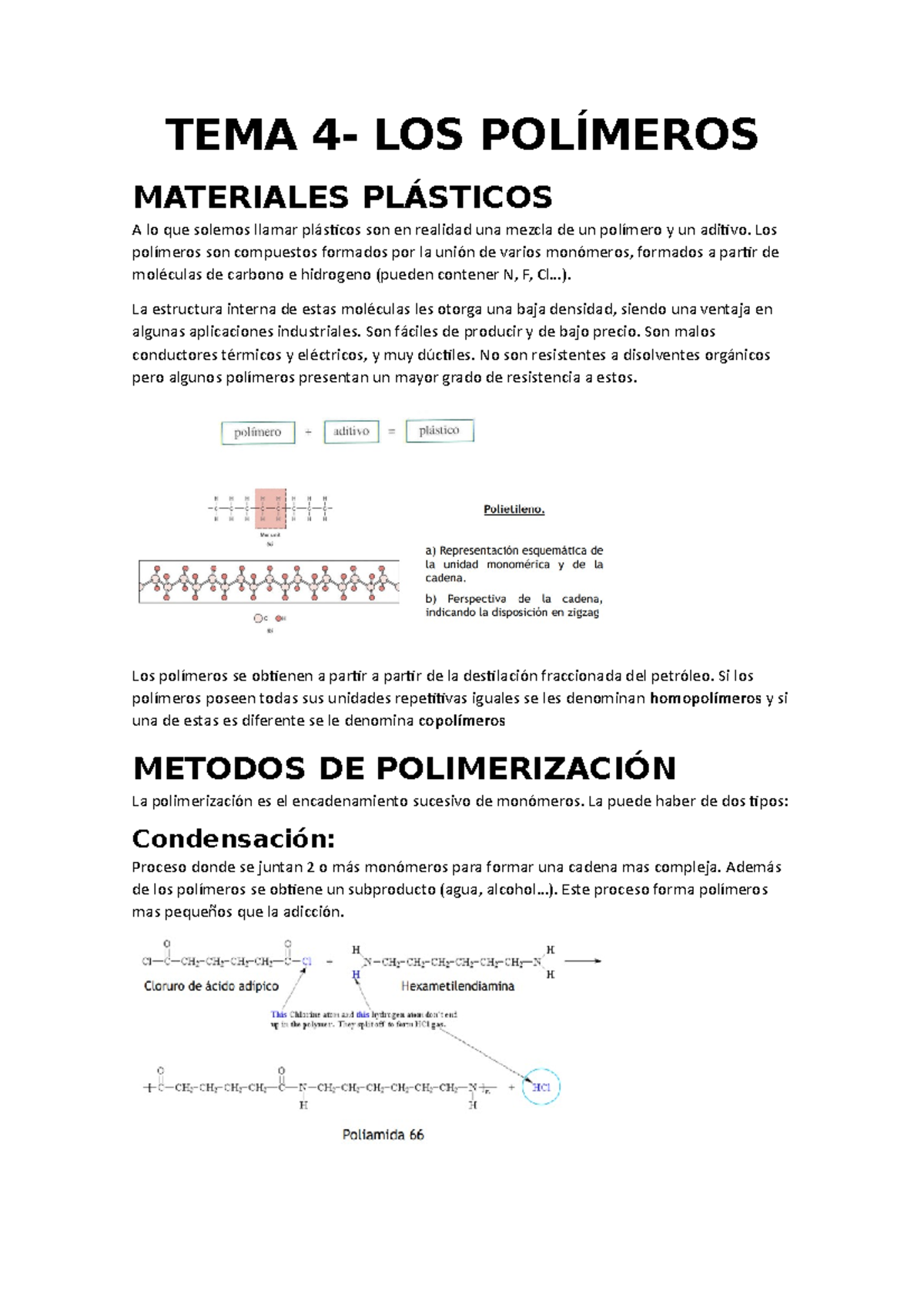 TEMA 4- LOS Polímeros - tema de los polimeros resumido - TEMA 4- LOS POLÍMEROS MATERIALES ...