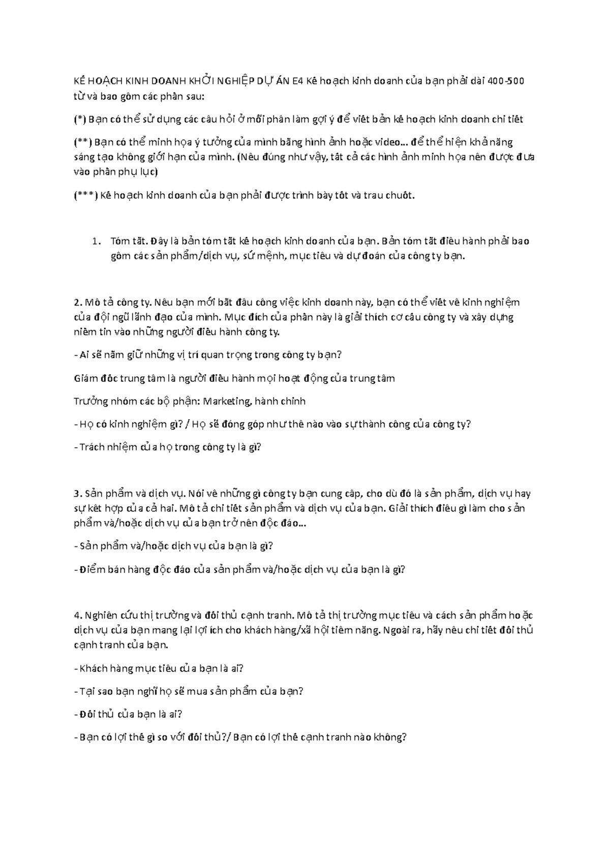 Tài liệu - Sjjd được không ạ em cảm ý chí - KẾẾ HO ẠCH KINH DOANH KH ỞI ...