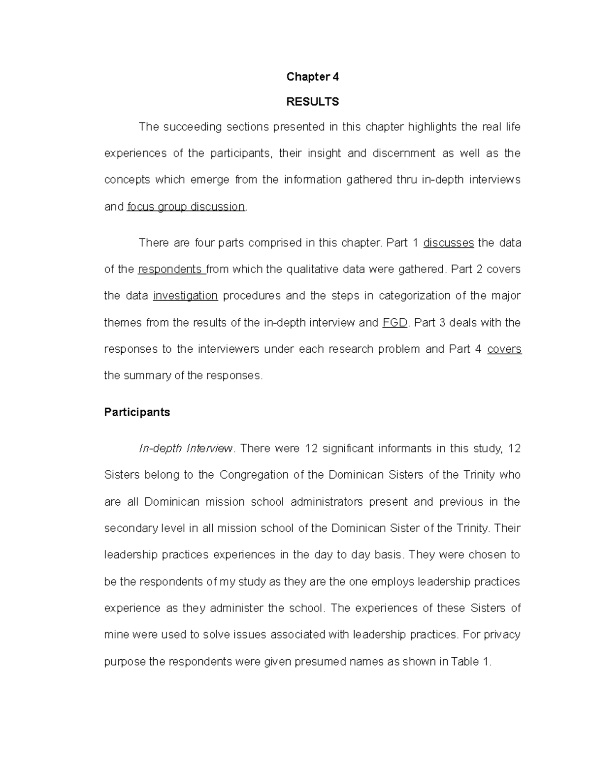 Chapter-4-Thesis-JENNY ANNE P. VICTORINO - Chapter 4 RESULTS The ...
