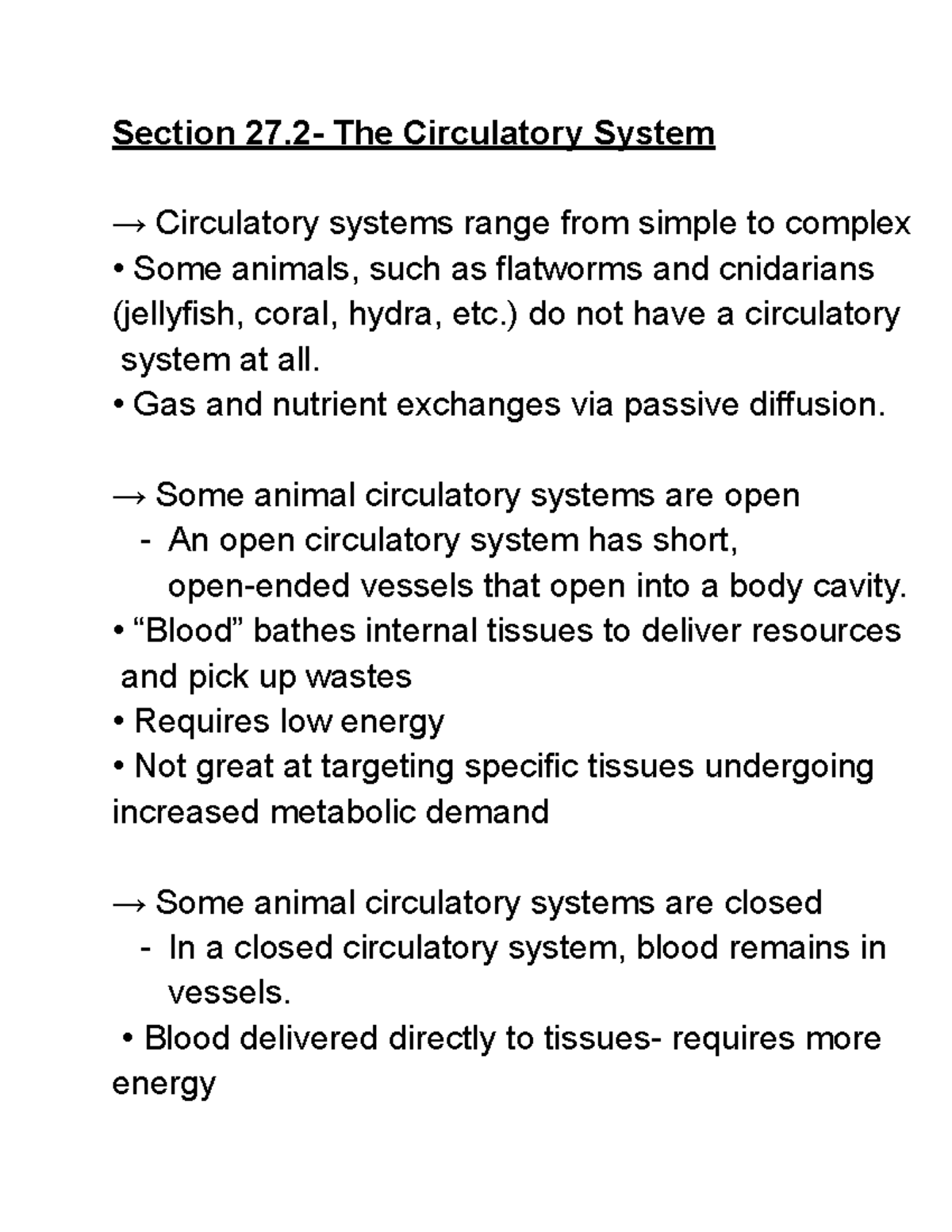 Chapter 27 Section 2- The Circulatory System - Section 27- The ...