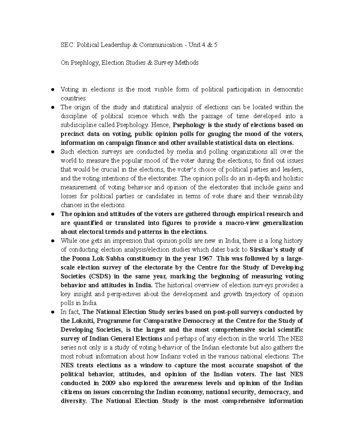 SEC Political Leadership & Communication - Unit 4 & 5 - SEC: Political ...