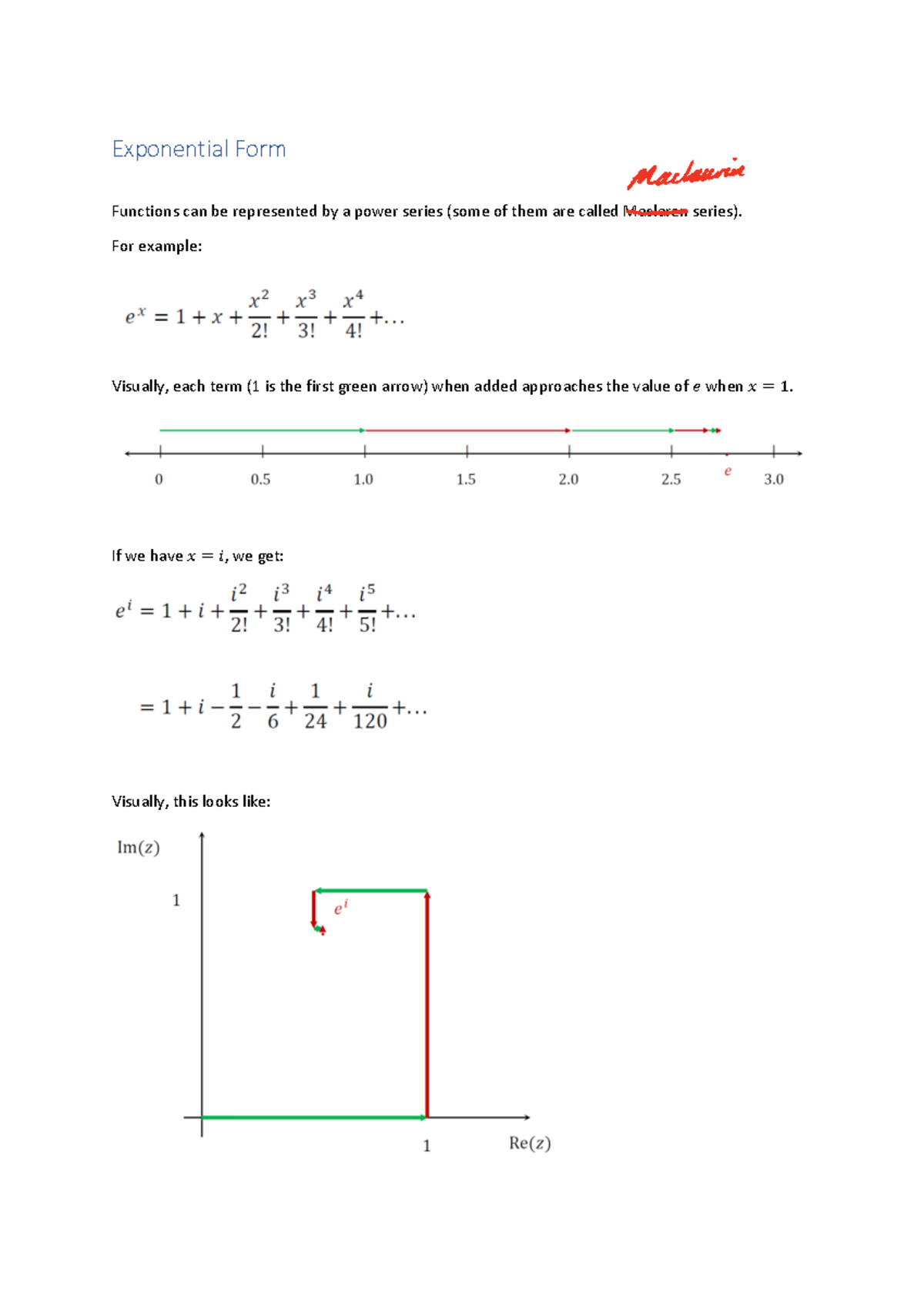 04 - Exponential Form Annotated - Exponential Form Functions can be ...