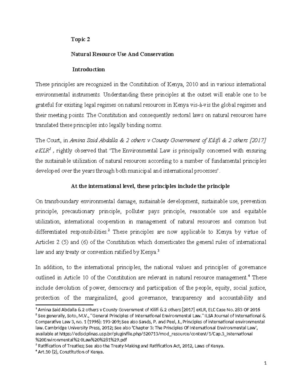 Natural Resource Use And Conservation - Topic 2 Natural Resource Use ...