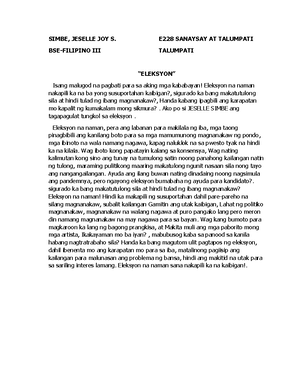 Work Immersion Reflection - education - UCU - Studocu