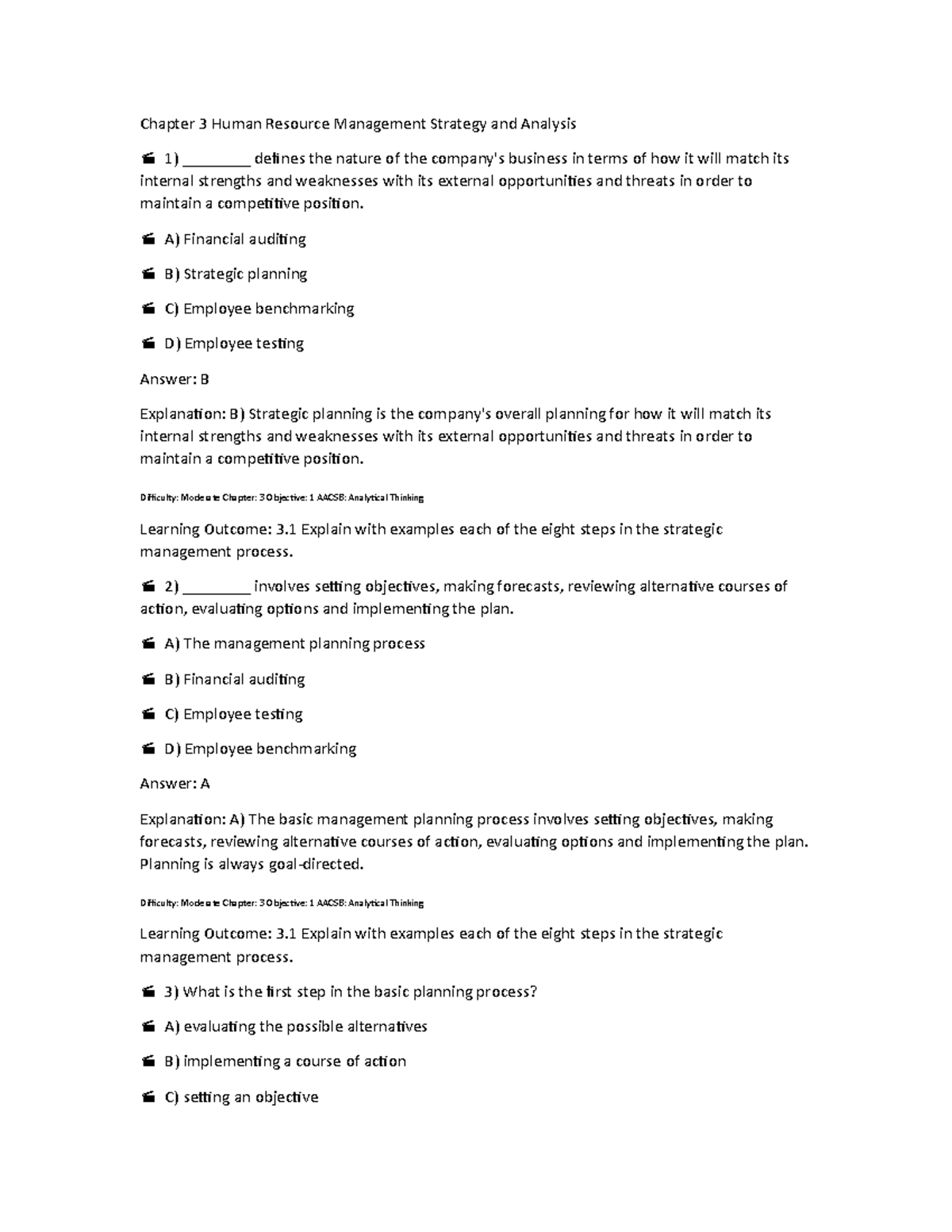 Mgmt 303 ch3 - Chapter 3 Human Resource Management Strategy and ...