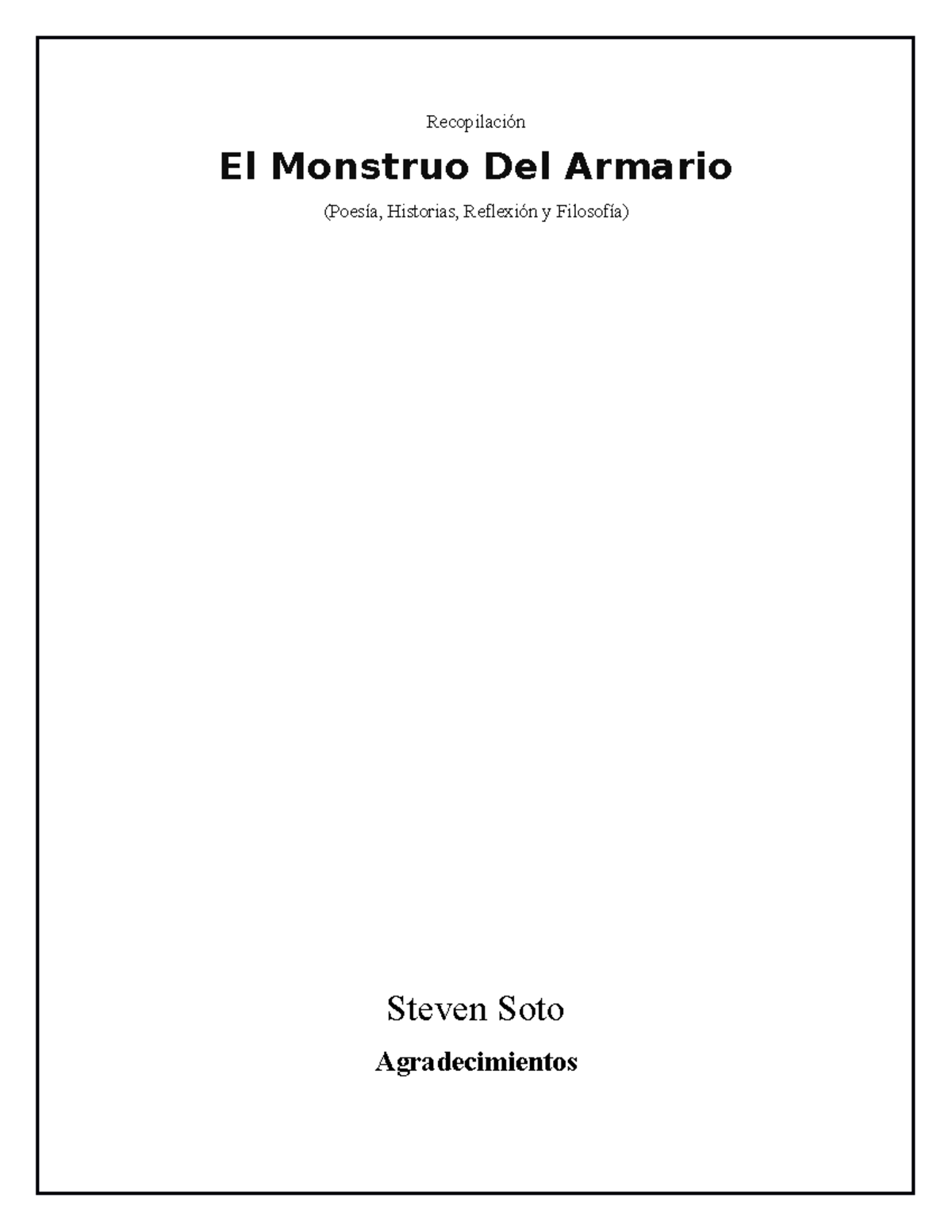 El Monstruo del Armario - Recopilación El Monstruo Del Armario (Poesía ...