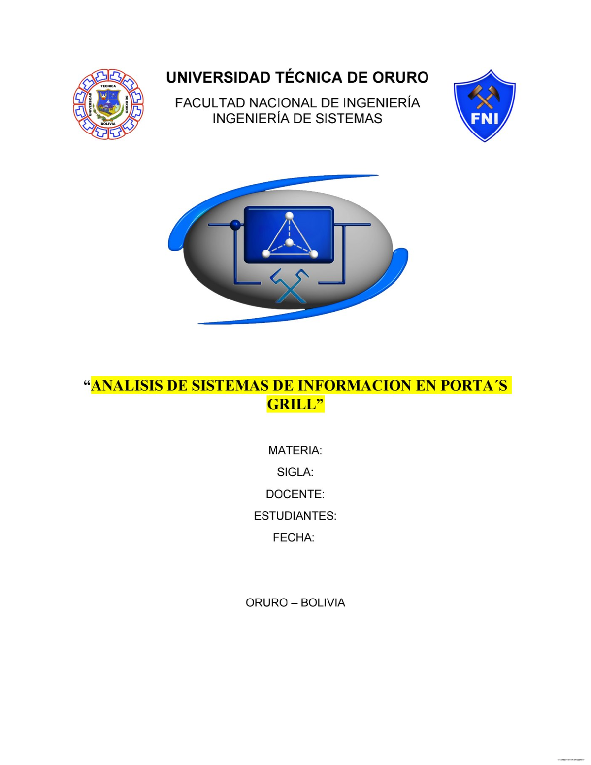 Contenido- Proyecto SIS 2530 - Disenio organizacional - Studocu