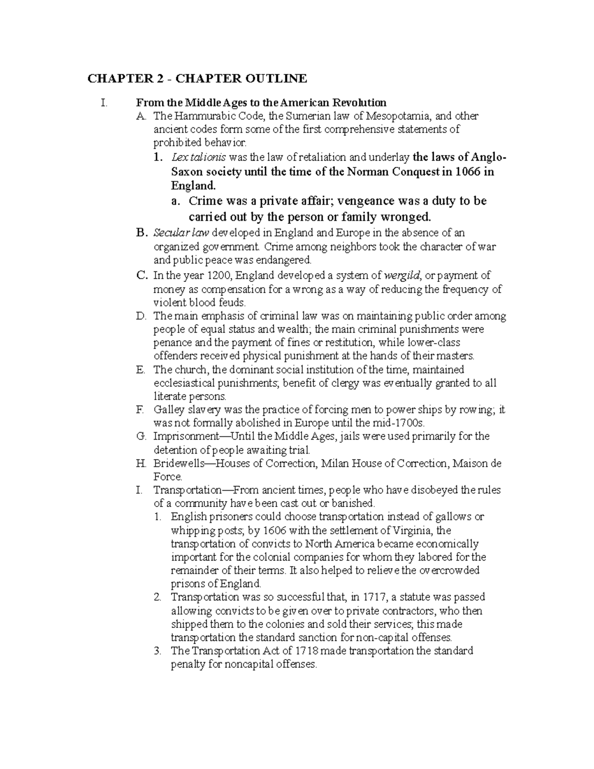 Chapt 2 - Chapter Outline - CHAPTER 2 - CHAPTER OUTLINE I. From the ...