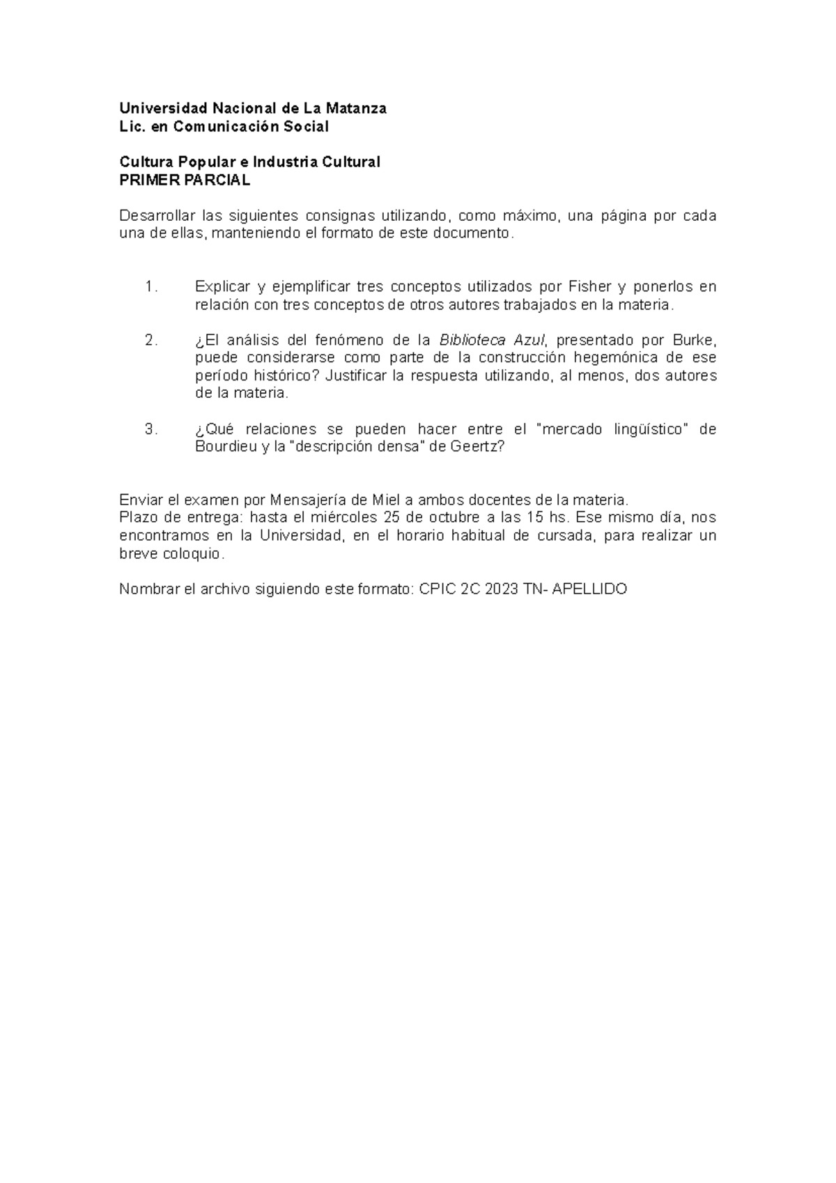 CPIC 2C 2023 TN Primer Parcial Tabarez Rodrigo - Universidad Nacional ...