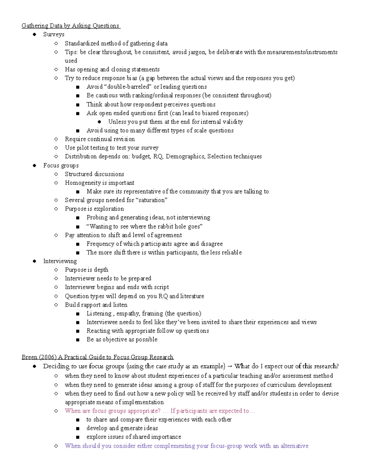Module 3 Notes - this is an assignment - Gathering Data by Asking ...