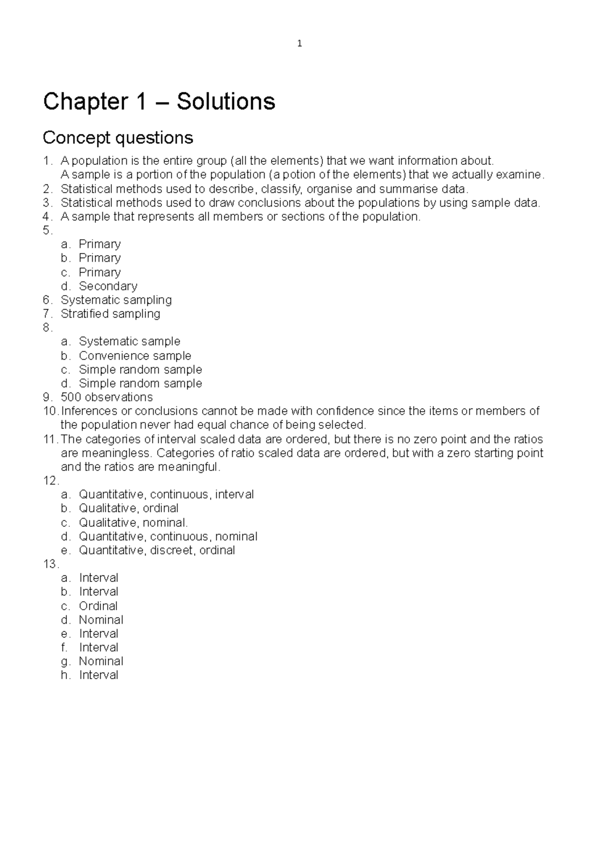 Chapter 1 Textbook Sollutions - EBCS1514 - UFS UV - Studocu