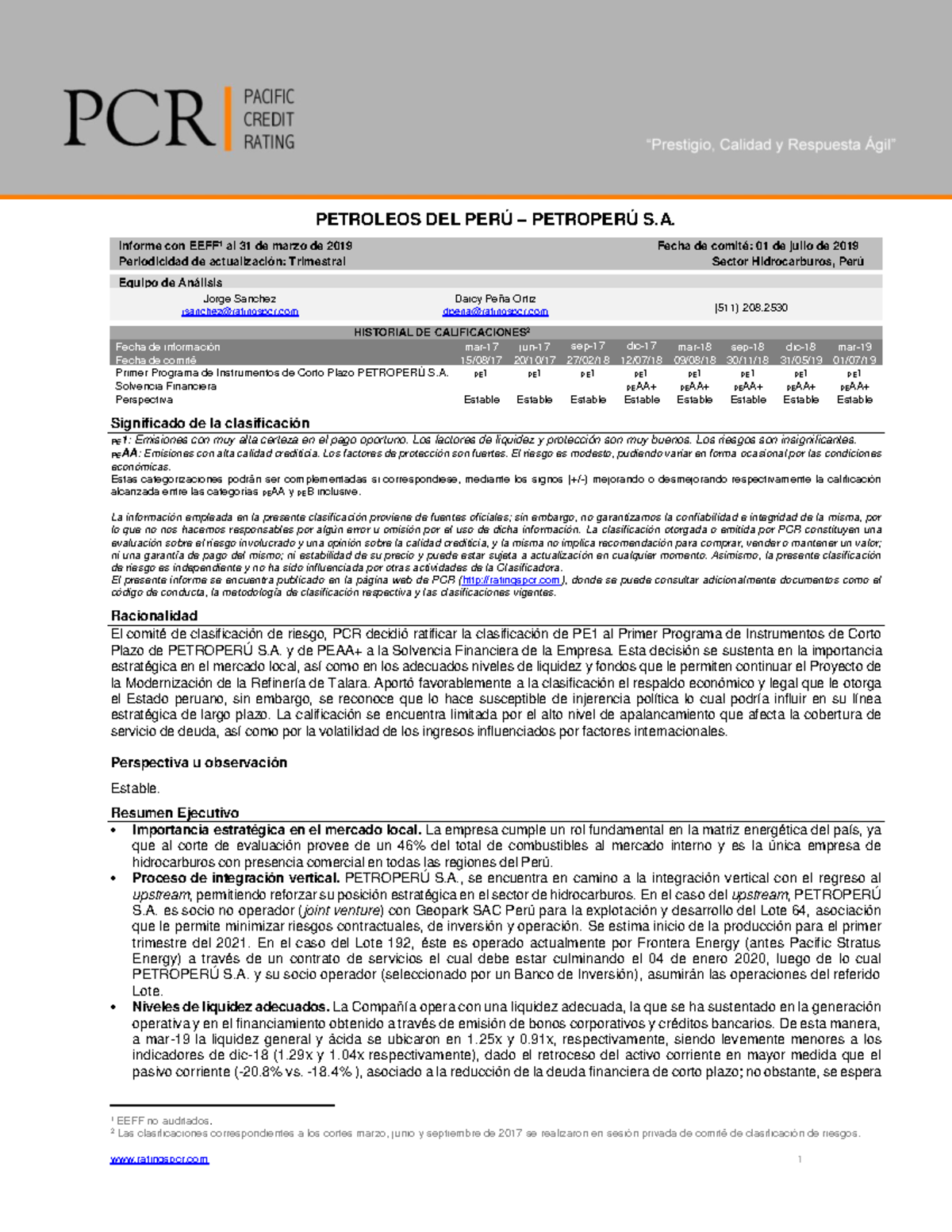 PE- Petroperu 2019 03-FIN-ICP-SF V01 - 77*. PETROLEOS DEL PERÚ ...