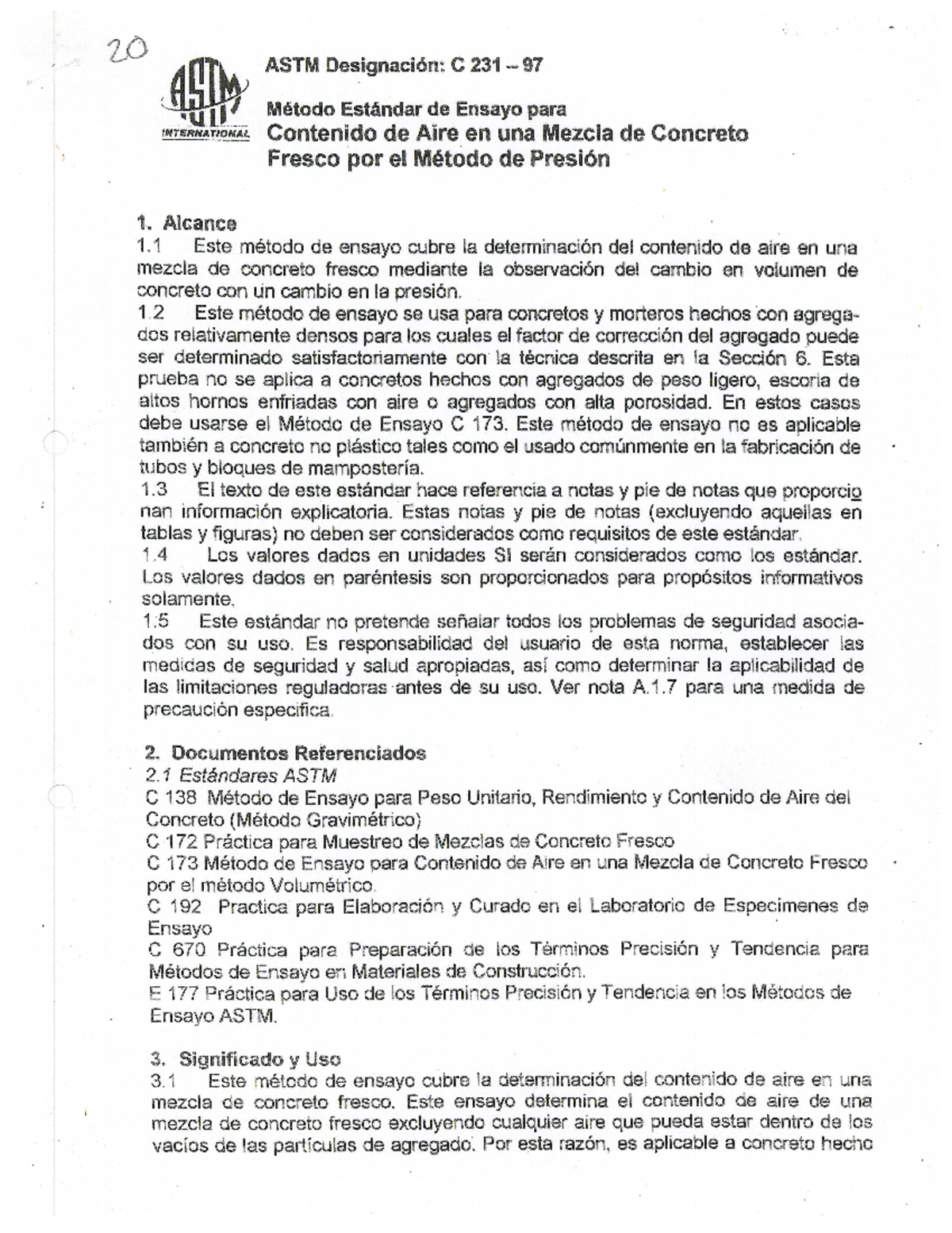 ASTM C 231 - 97 - Normas ingenieria de materiales - Investigacion ...