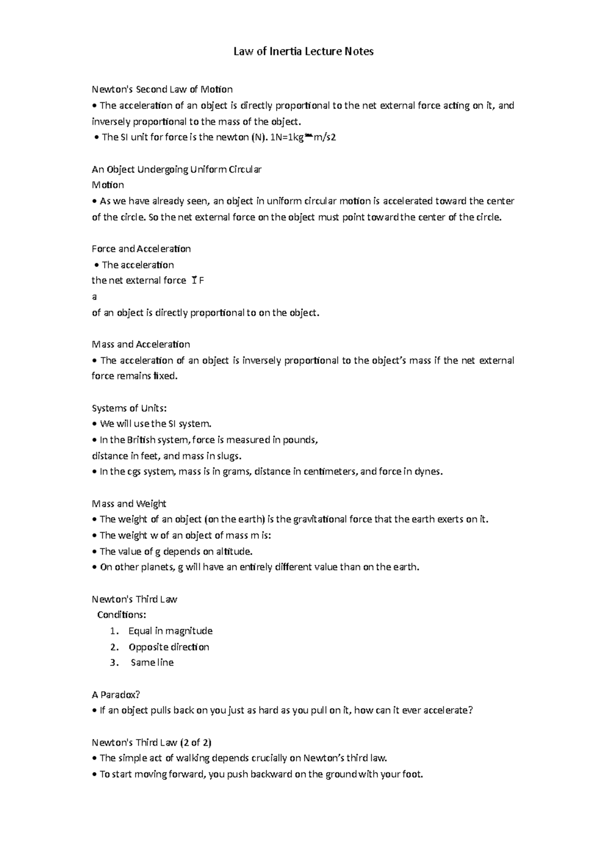 Law Of Inertia Lecture Notes Law Of Inertia Lecture Notes Newton s law-of-inertia-lecture-notes-law-of-inertia-lecture-notes-newton-s