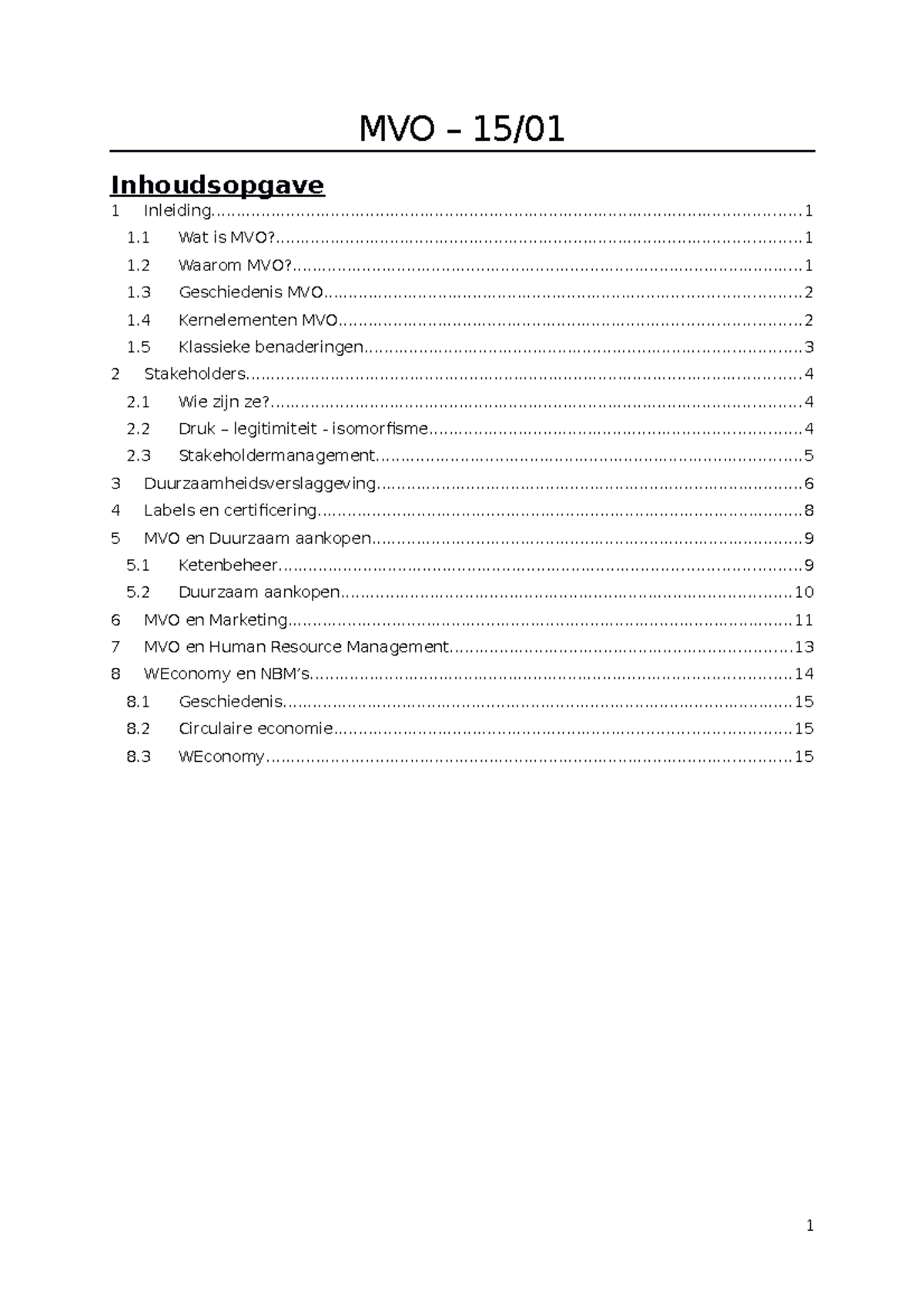 Examen - MVO - Gegeven door Katrijne Van Hoof - Office Management ...