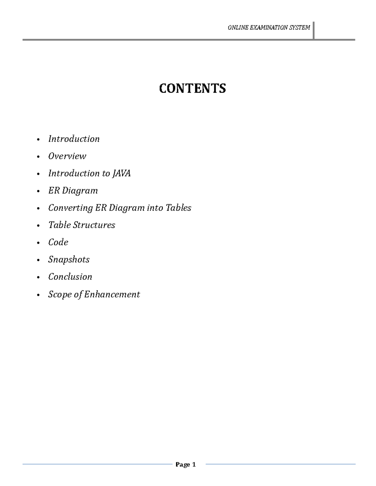 Online Examination Java Projectreport - ONLINE EXAMINATION SYSTEM ...