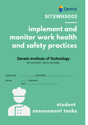 Sitxmgt 001 - HGHGHJ - Student ID: - Studocu