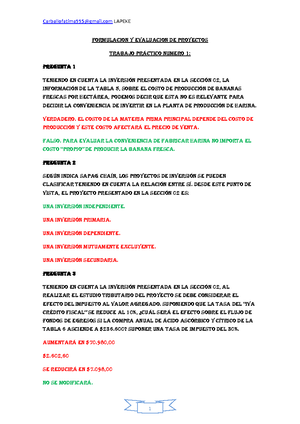 Formulacion y evaluacion de proyectos - Siglo 21 - Studocu