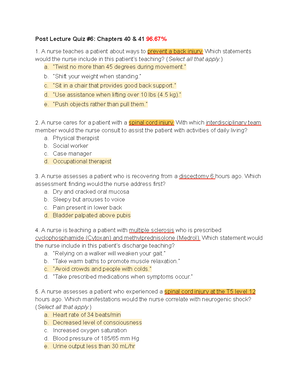 RN406 Exam 1 Review of Knowledge - RN406 Exam 1 Review of Knowledge: Chapters 1- Chapter 1 ...