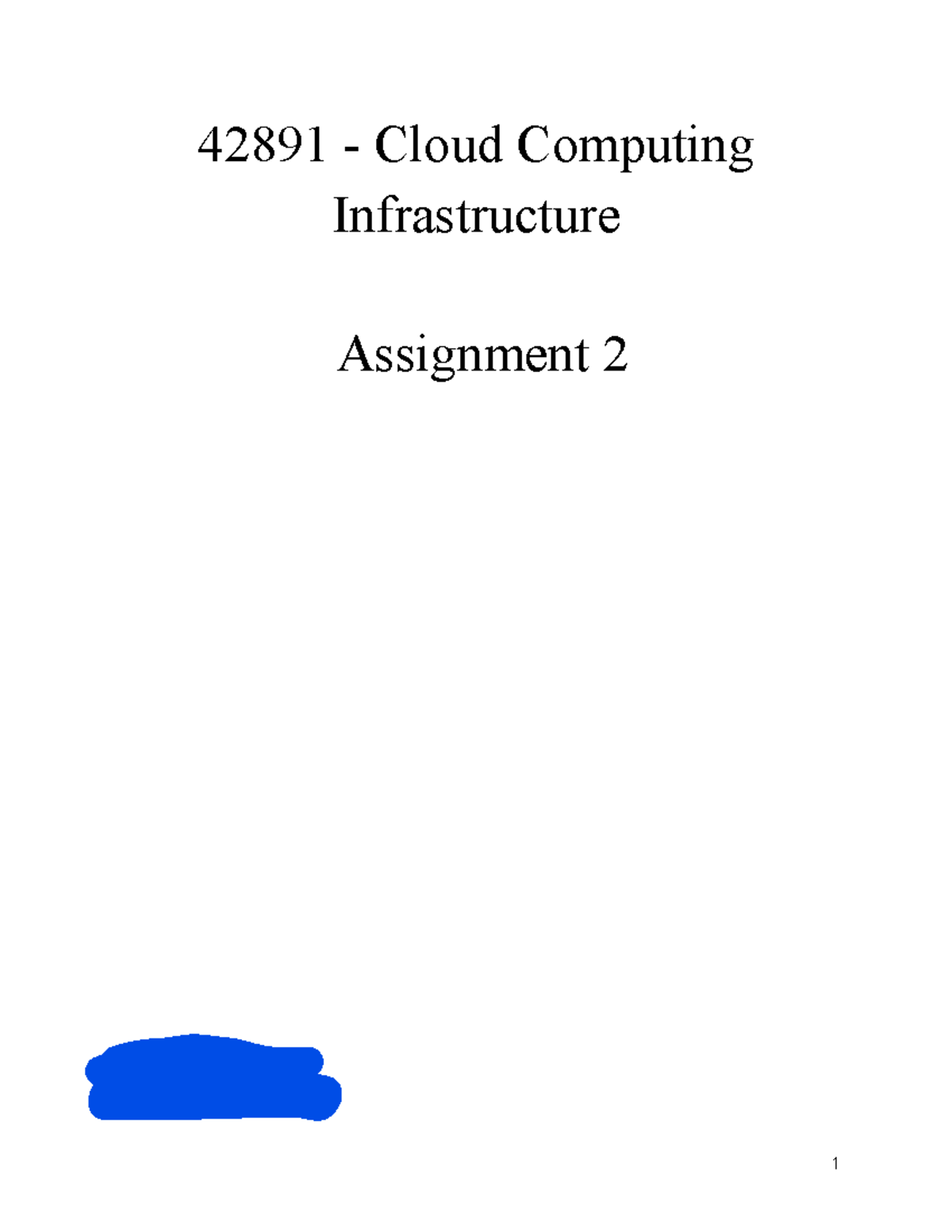 Good+example - Cloud computing assignment - 42891 - Cloud Computing Infrastructure Assignment 2 ...