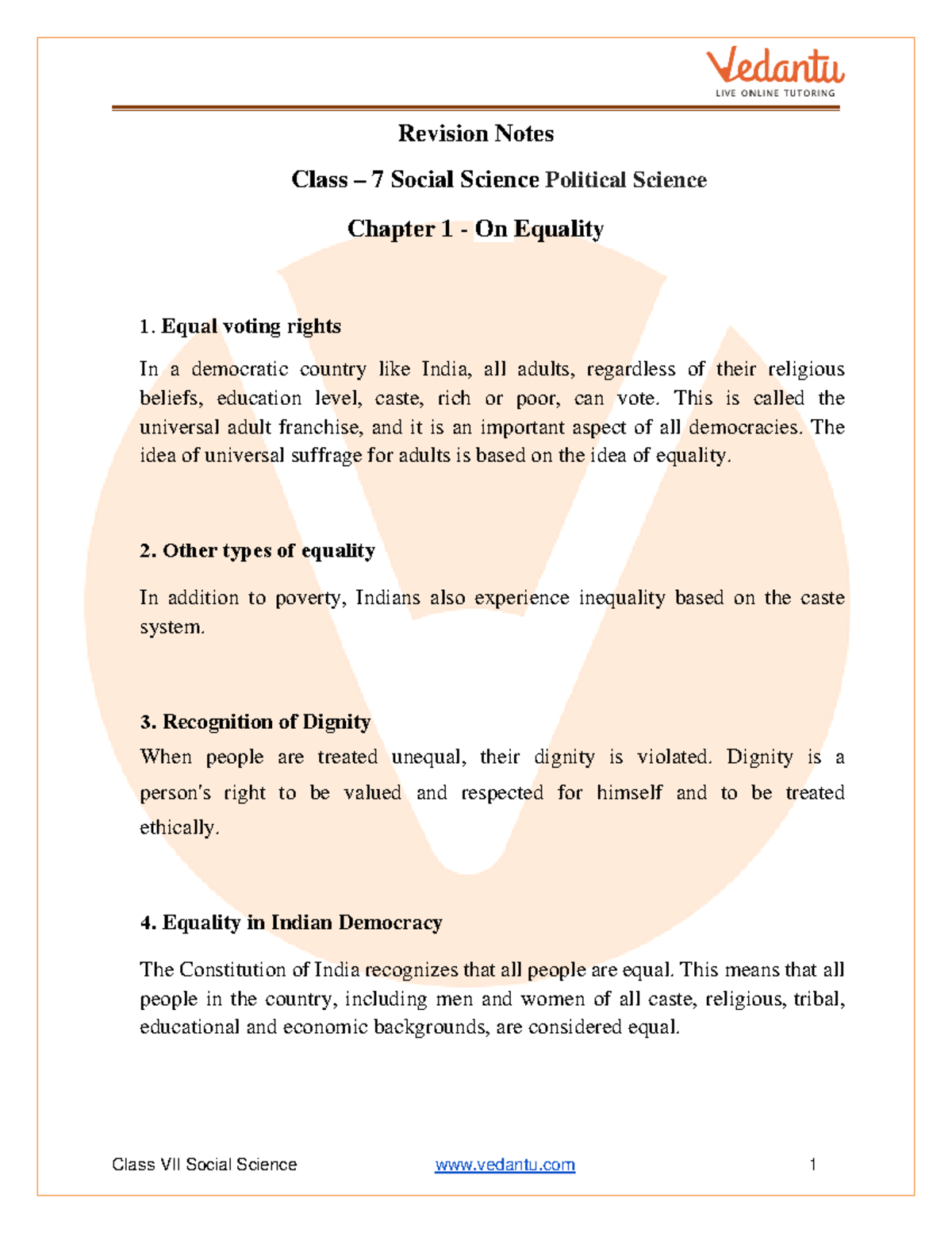 Cbse class 7 social science political science chapter 1 notes - Class ...
