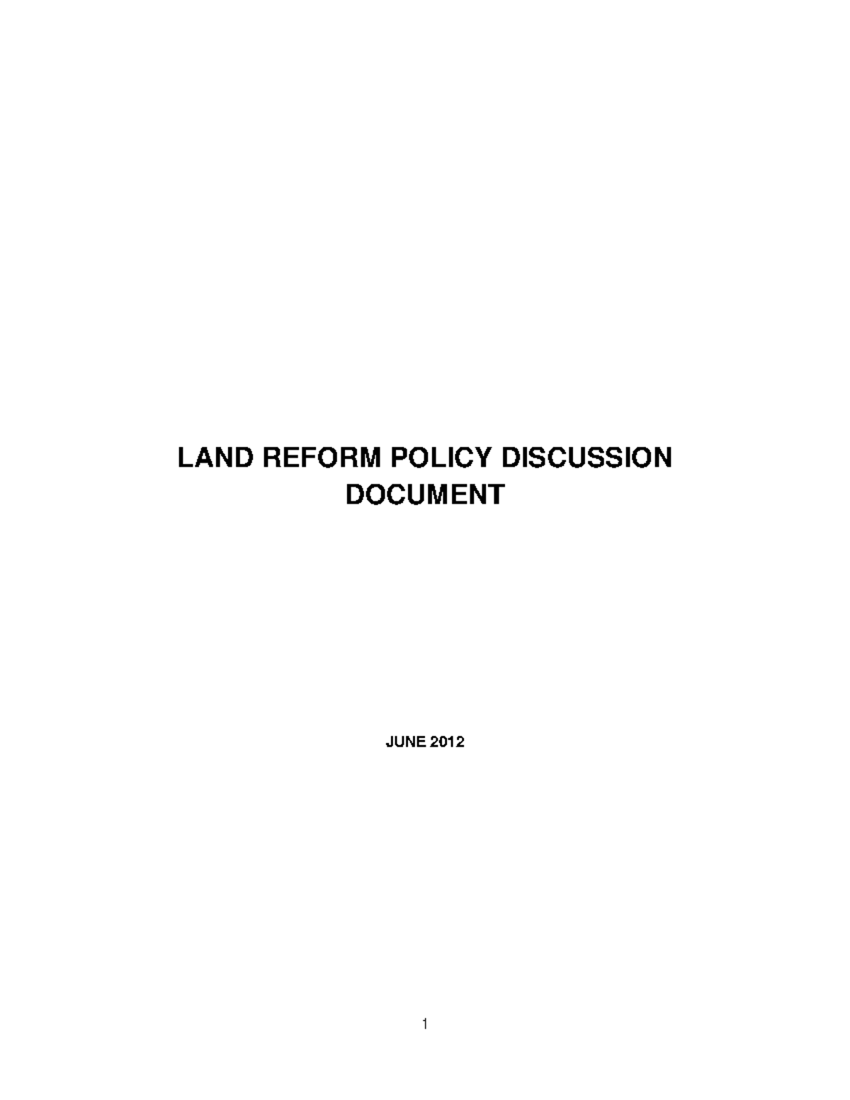Land Act 13 - Summary Law of Property - LAND REFORM POLICY DISCUSSION ...