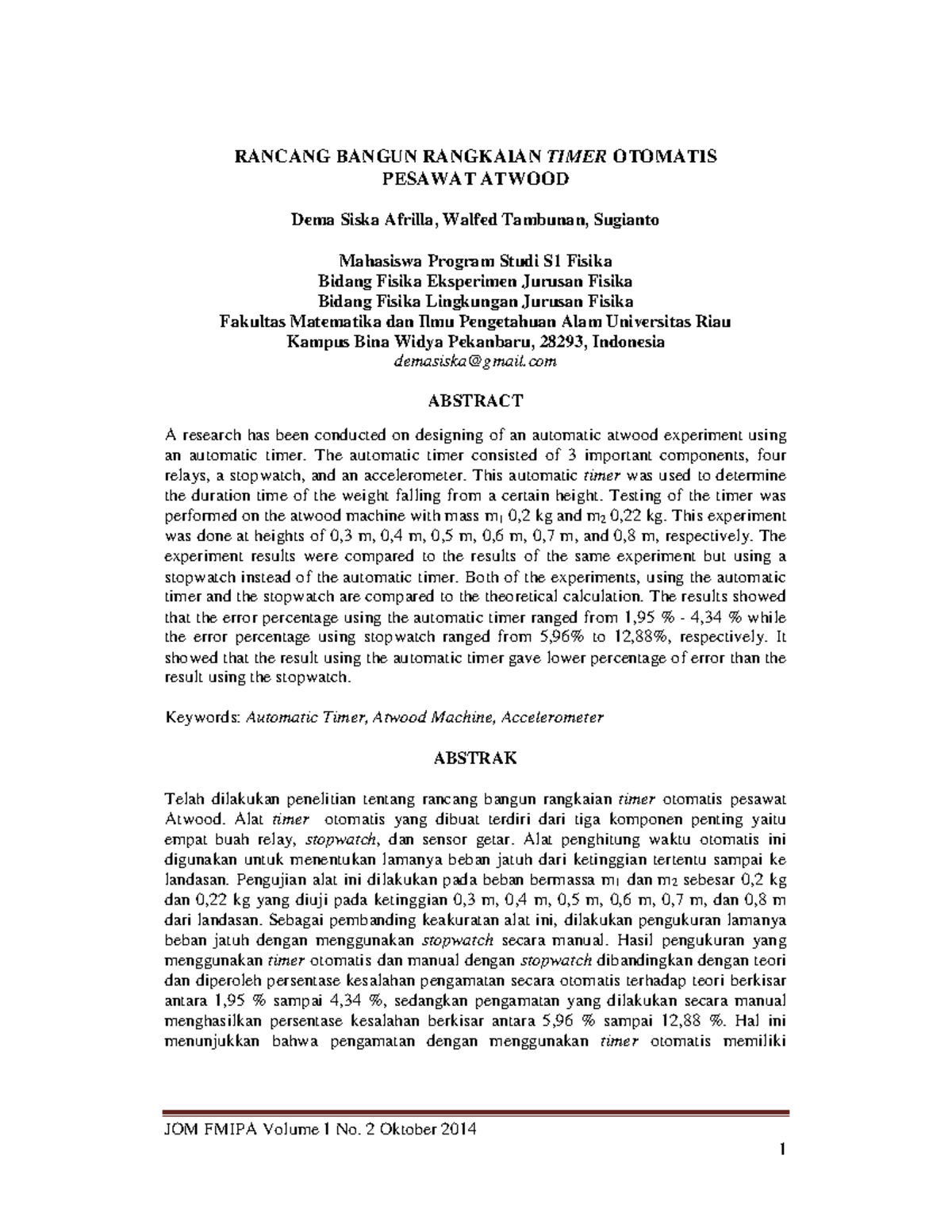 183474 ID rancang bangun rangkaian timer otomatis - JOM FMIPA Volume 1 ...