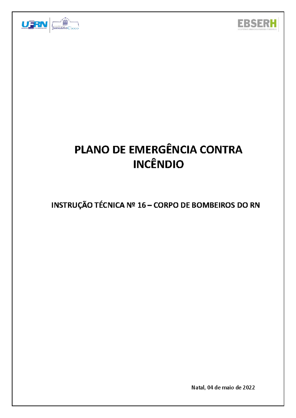 Pae mejc 2022 maio-2022 - PLANO DE EMERG NCIA CONTRA INC NDIO INSTRU«√O T.. N∫ 16 – CORPO DE ...