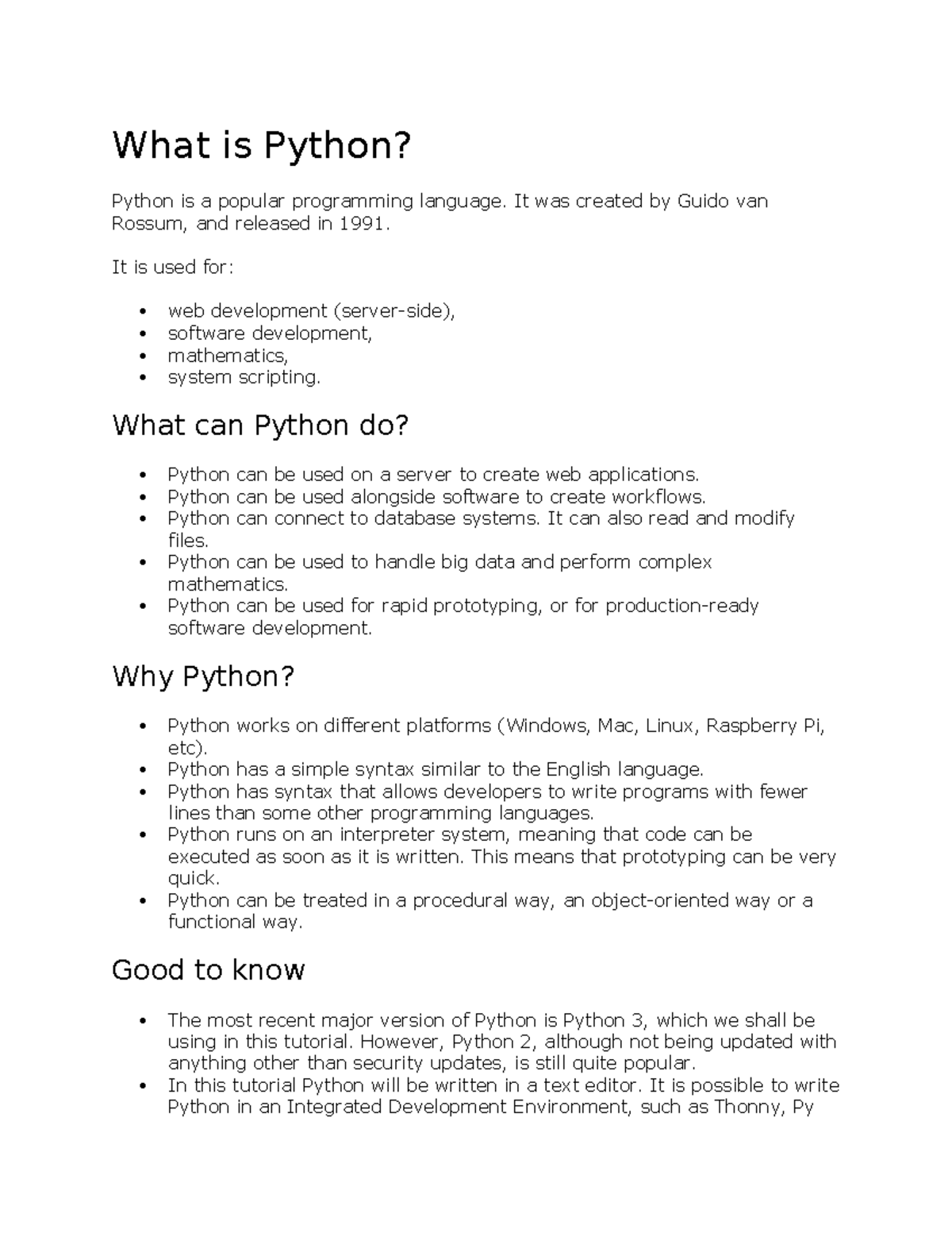 Python This Documents Is Helpful What Is Python Python Is A Popular Programming Language It 8654