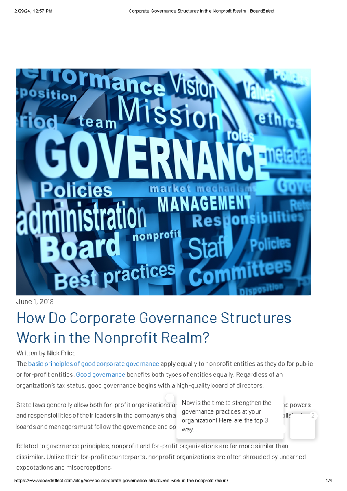Corporate Governance Structures in the Nonprofit Realm _ BoardEffect ...