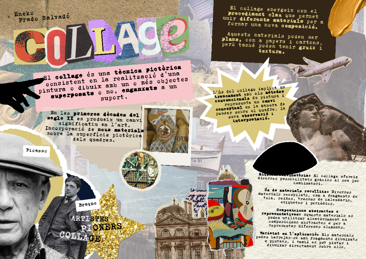 Collage - El collage és una tècnica pictòrica consistent en la ...
