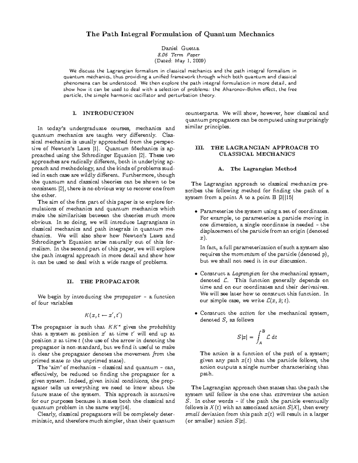 Path integral - Fggjghgjgjhj - The Path Integral Formulation of Quantum ...
